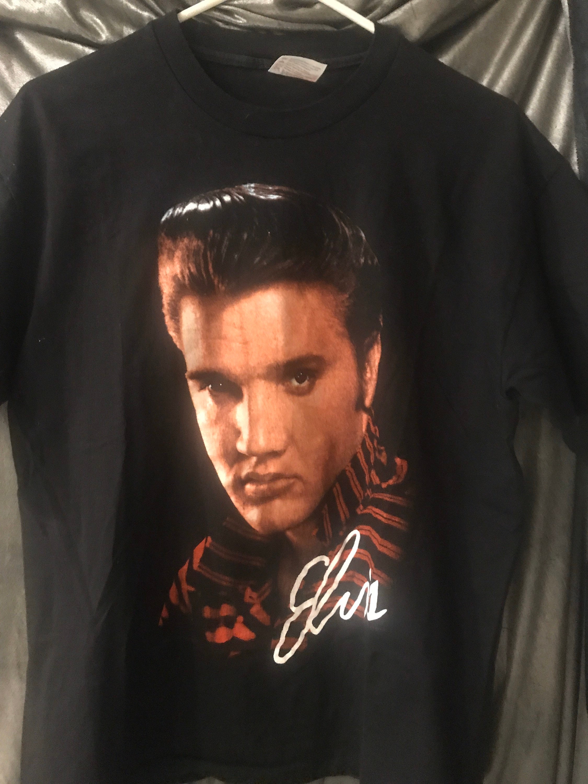 Elvis Tee Shirt Black Tee Shirt Shirt Sleeve Silk Screen Etsy