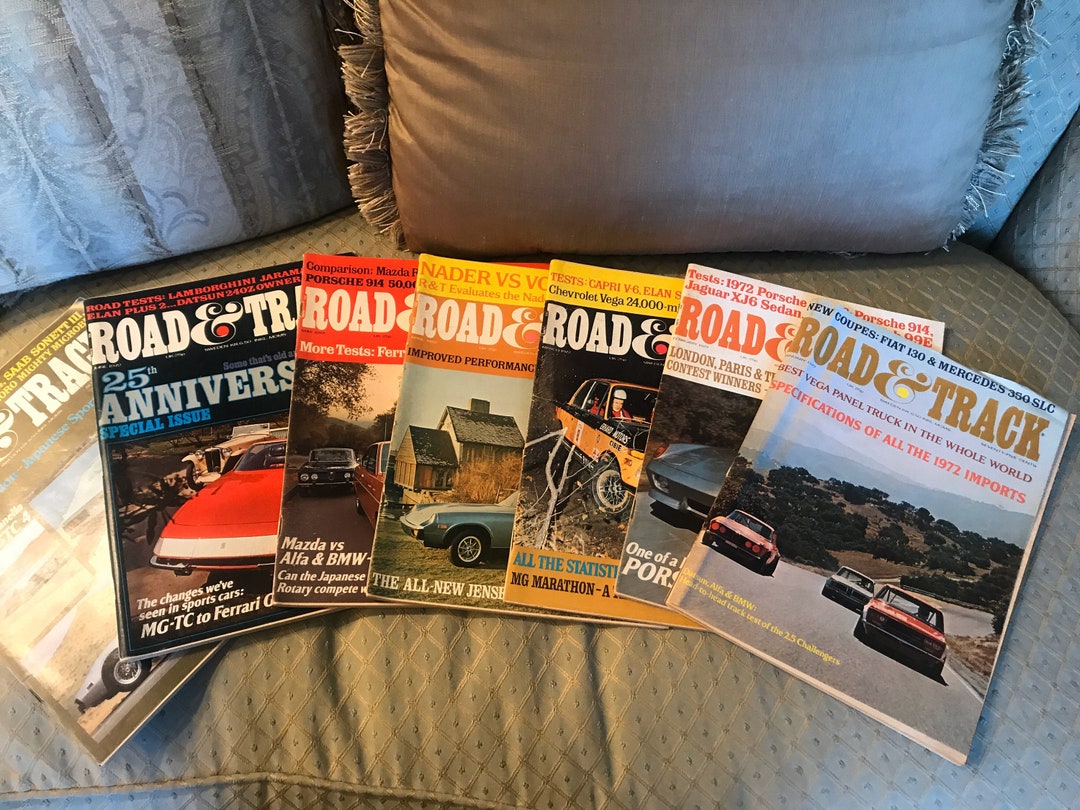 Vtg Magazine , Road & Track Issues 1972 January July Lots of 7 ...