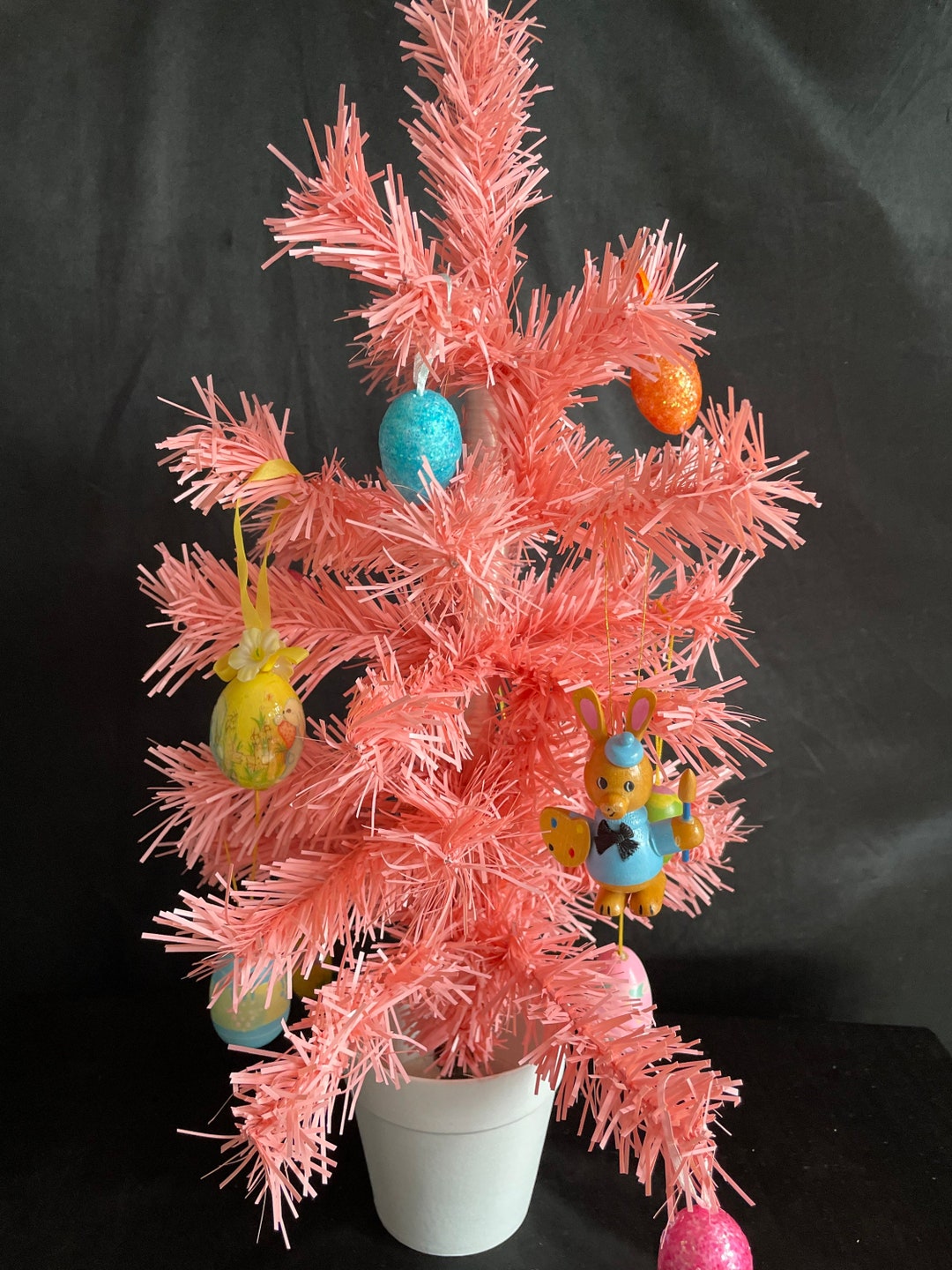 Easter Tree Egg Display , Pink ,potted , Tabletop Centerpiece With ...