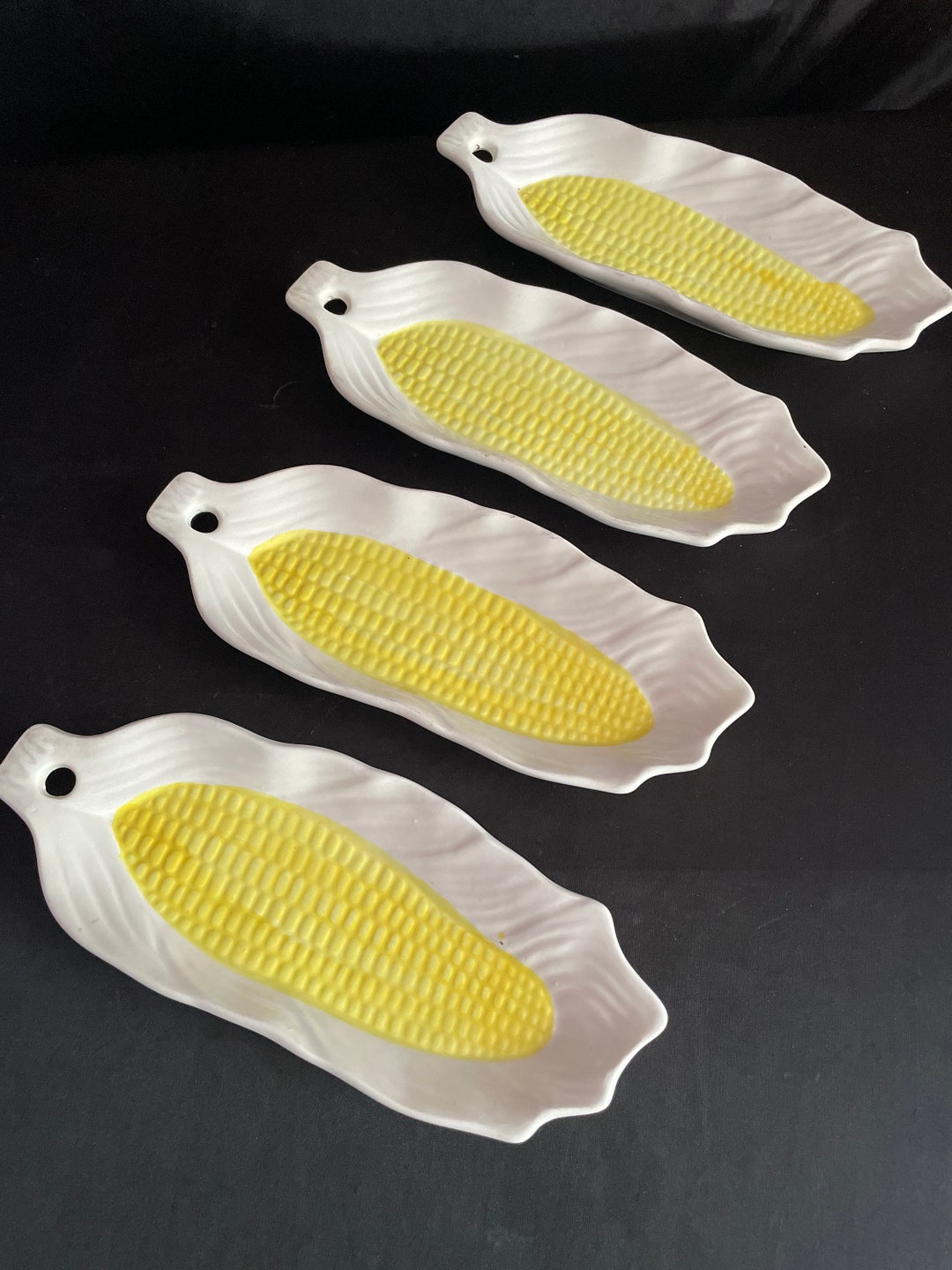Vintage Corn Holder Servers ,4, Corn on the Cob Boat Set - Etsy