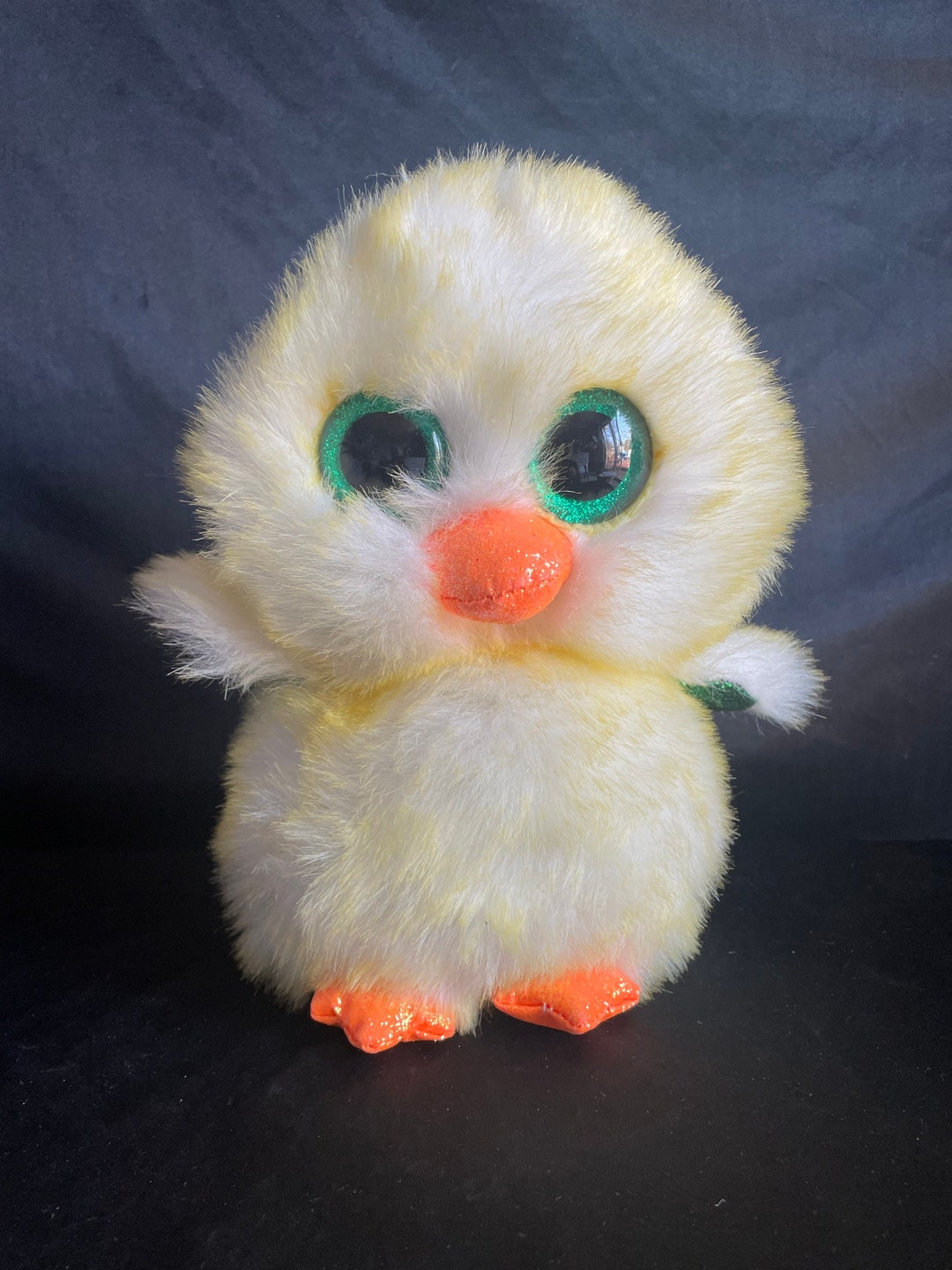 Easter Plushie Chick , TY Baby Boos , Lemon Drop , Big Green Eyed ...