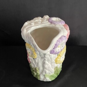 Petunia Floral Pitcher , Ceramic,textured , Hand Painted by World ...