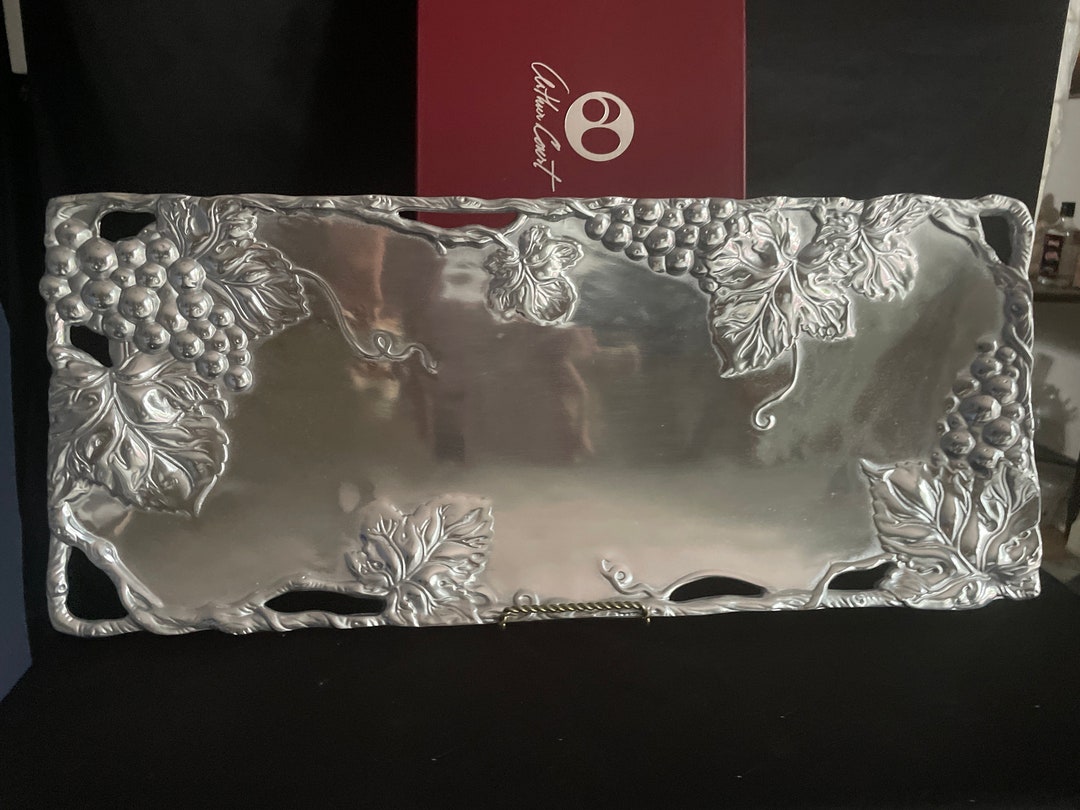 Arthur Court , Serving Tray , Rectangular Raised Grapevine Pattern , in ...