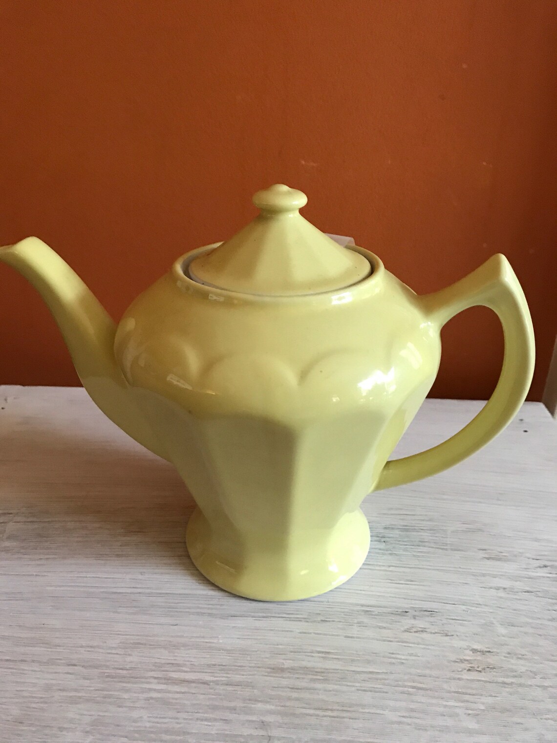 Hall Pottery Teapot Stoneware Yellow Glazed Tea Coffee Pot - Etsy
