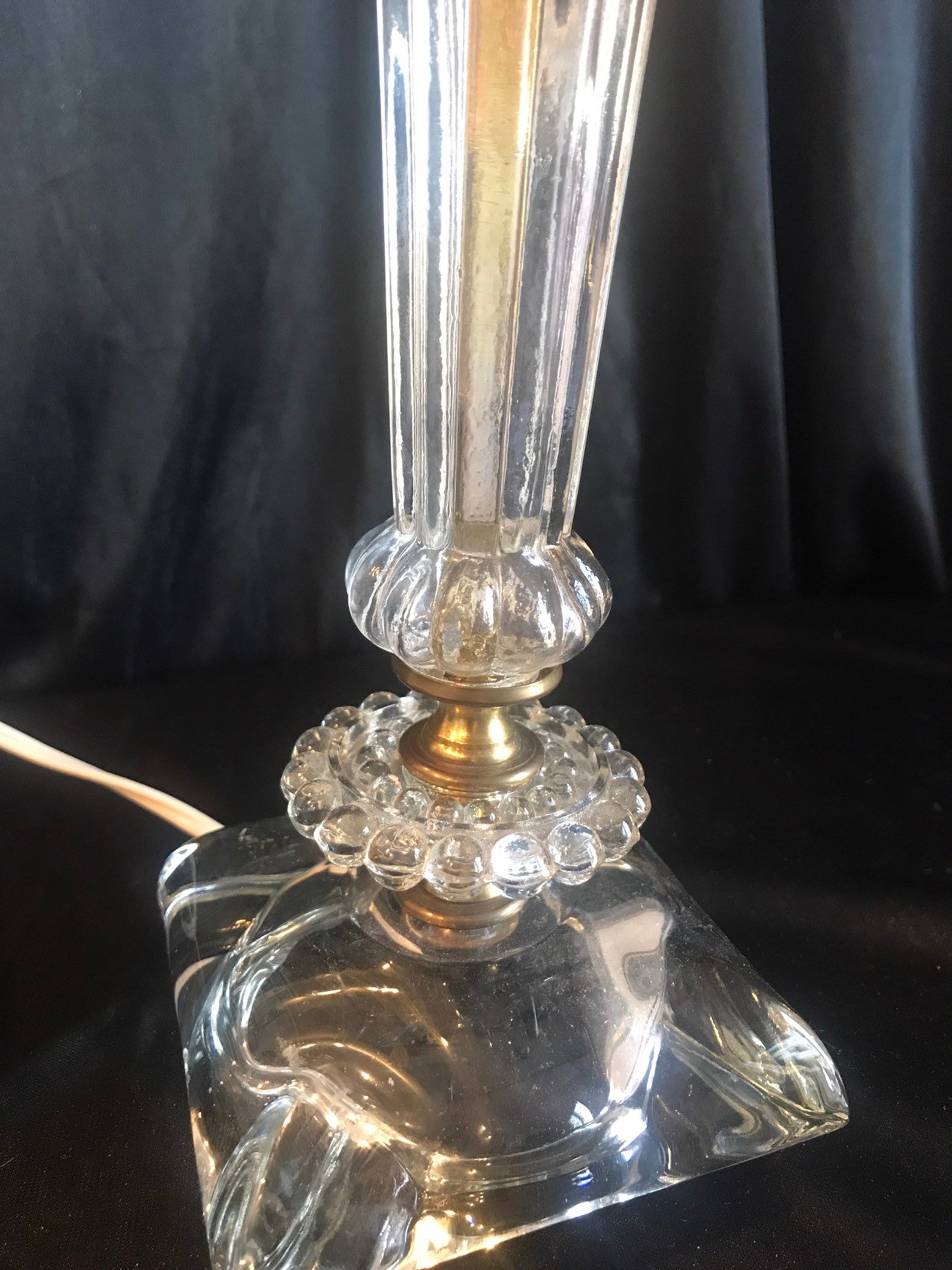 Victorian Glass Boudoir Lamp Candlewick Accent Bedroom - Etsy