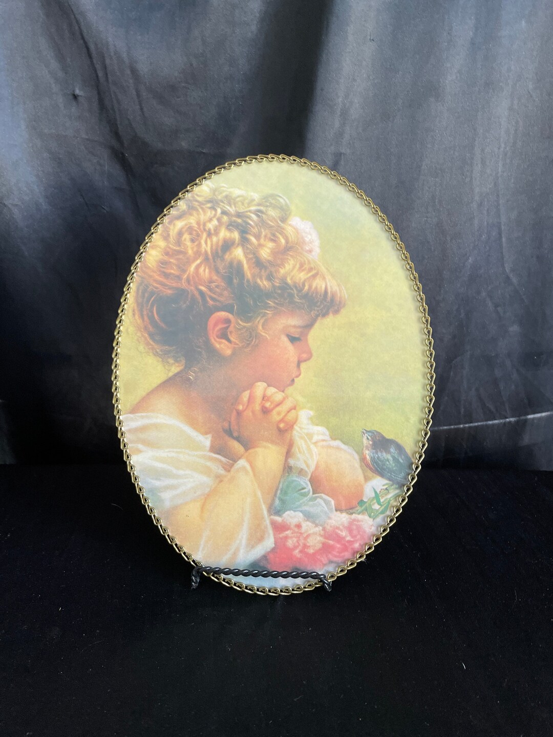 Victorian Style Filigree Wall Plate Cover: Little Girl With Bird - Etsy