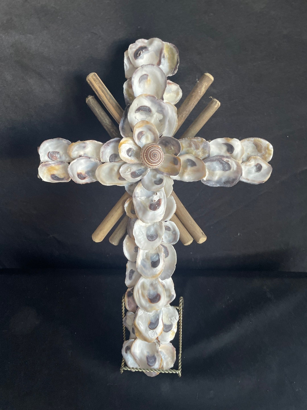 Crucifix , Oyster Shell , Religious ,wall Mount , Art & Craft ,home ...