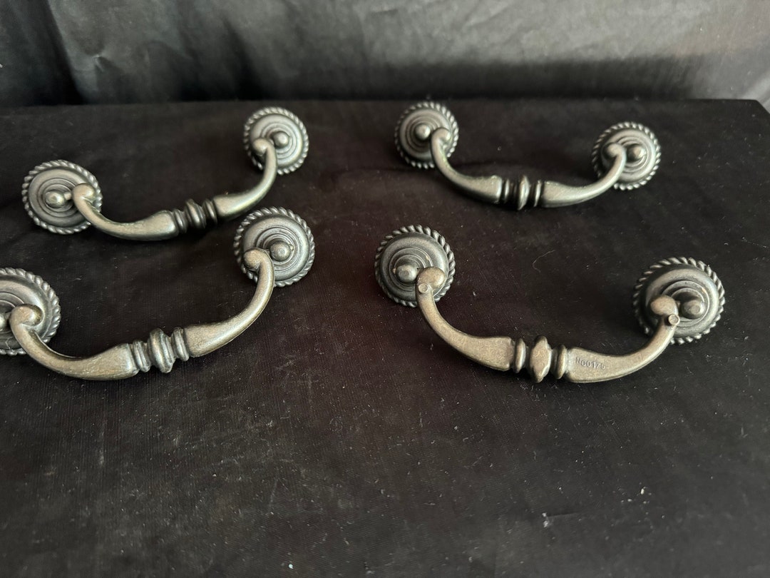 Decorative Drawer Handles 4,replacement, Gun Metal Finished , Scrolled ...