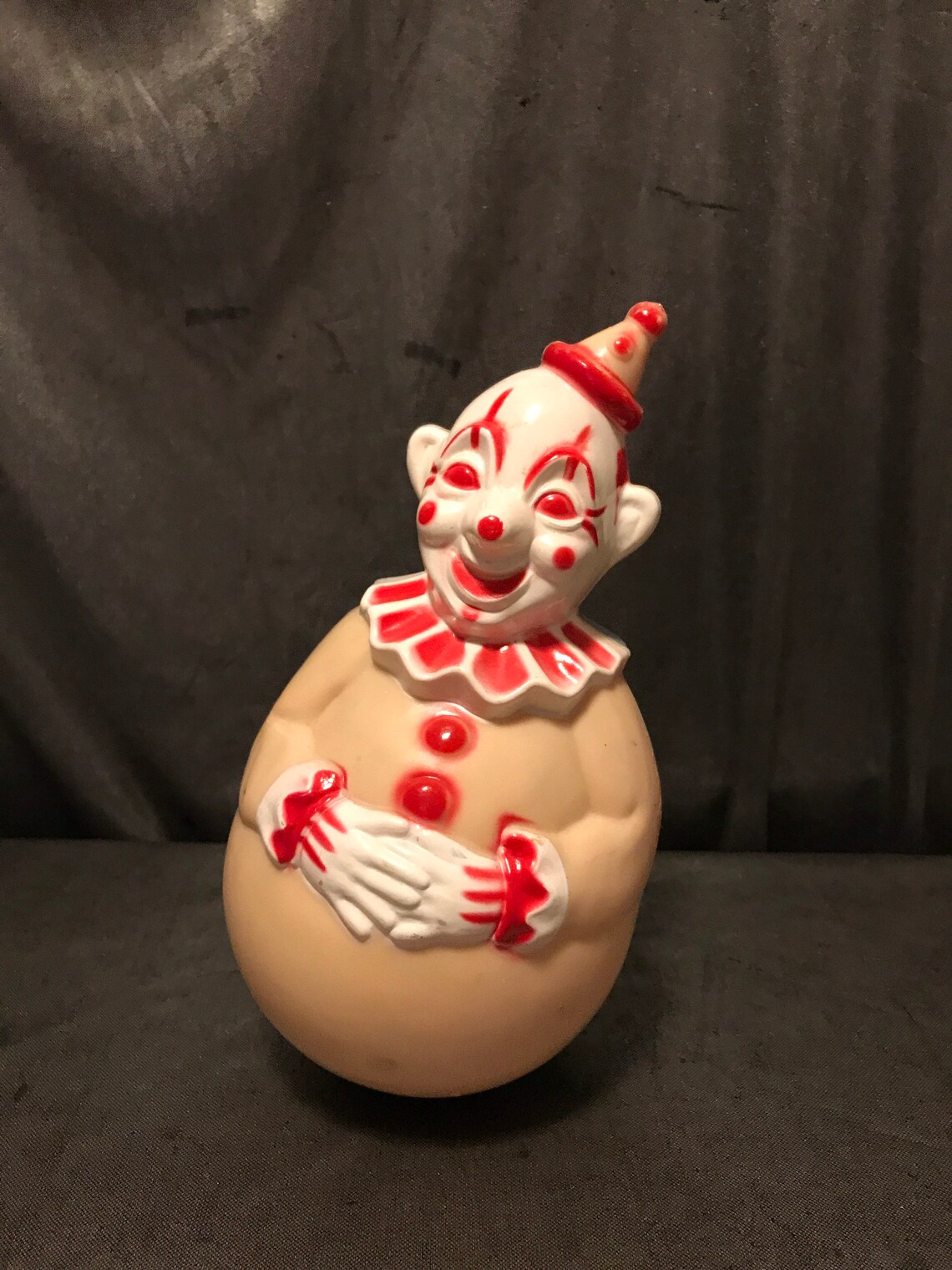 MCM Roly poly toy sound scary clown celluloid by JB | Etsy