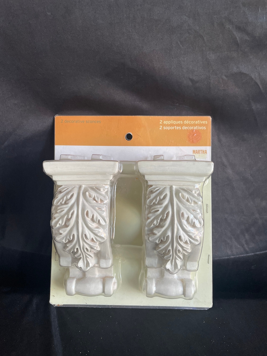 Window Curtains Sconce Set Pole Rod Sconces , 1 Window , Fabric Scarf ...