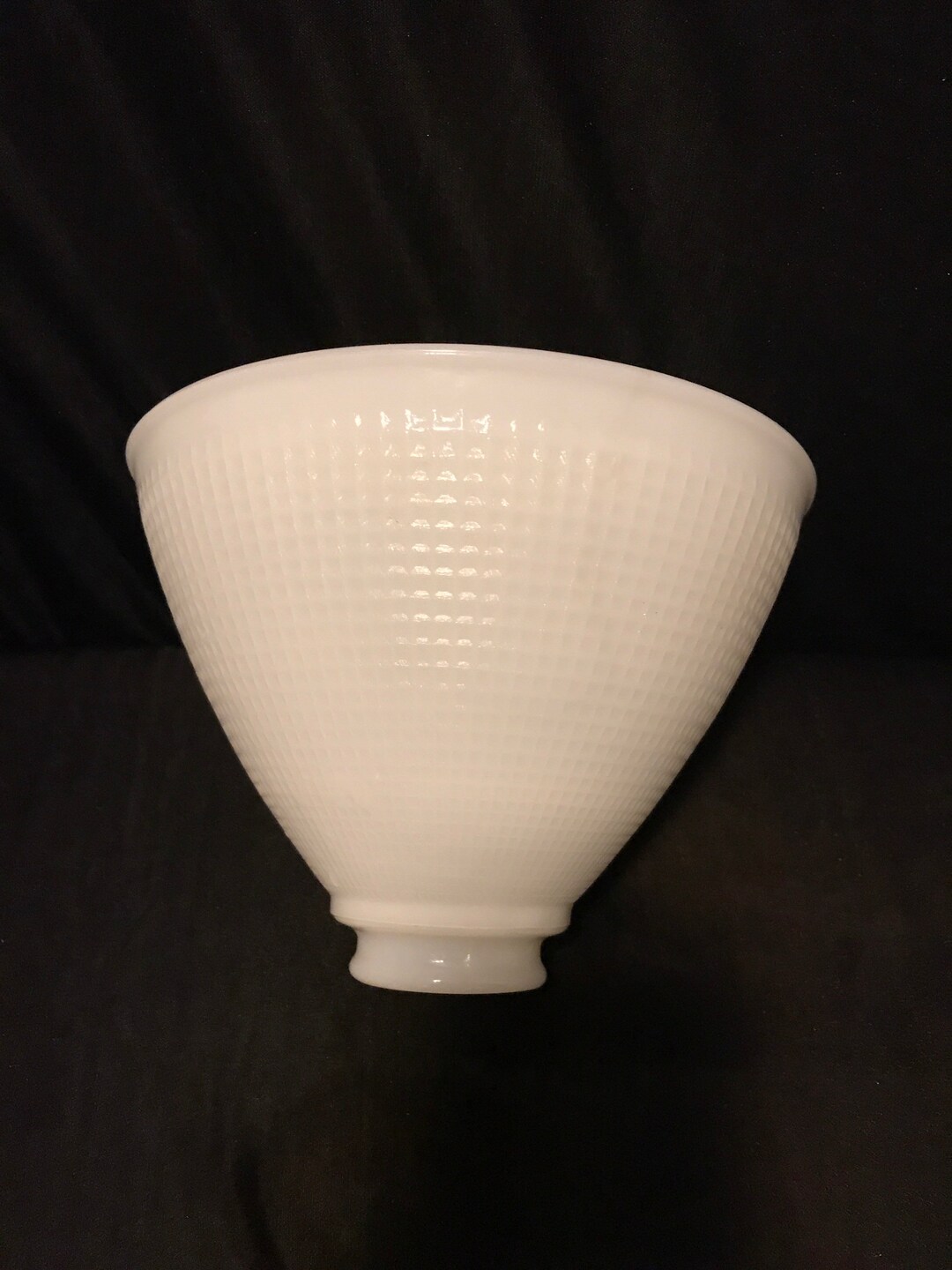 Cone Shape Glass Shade Milk Glass / Floor Lamp / Torchiere Replacement ...