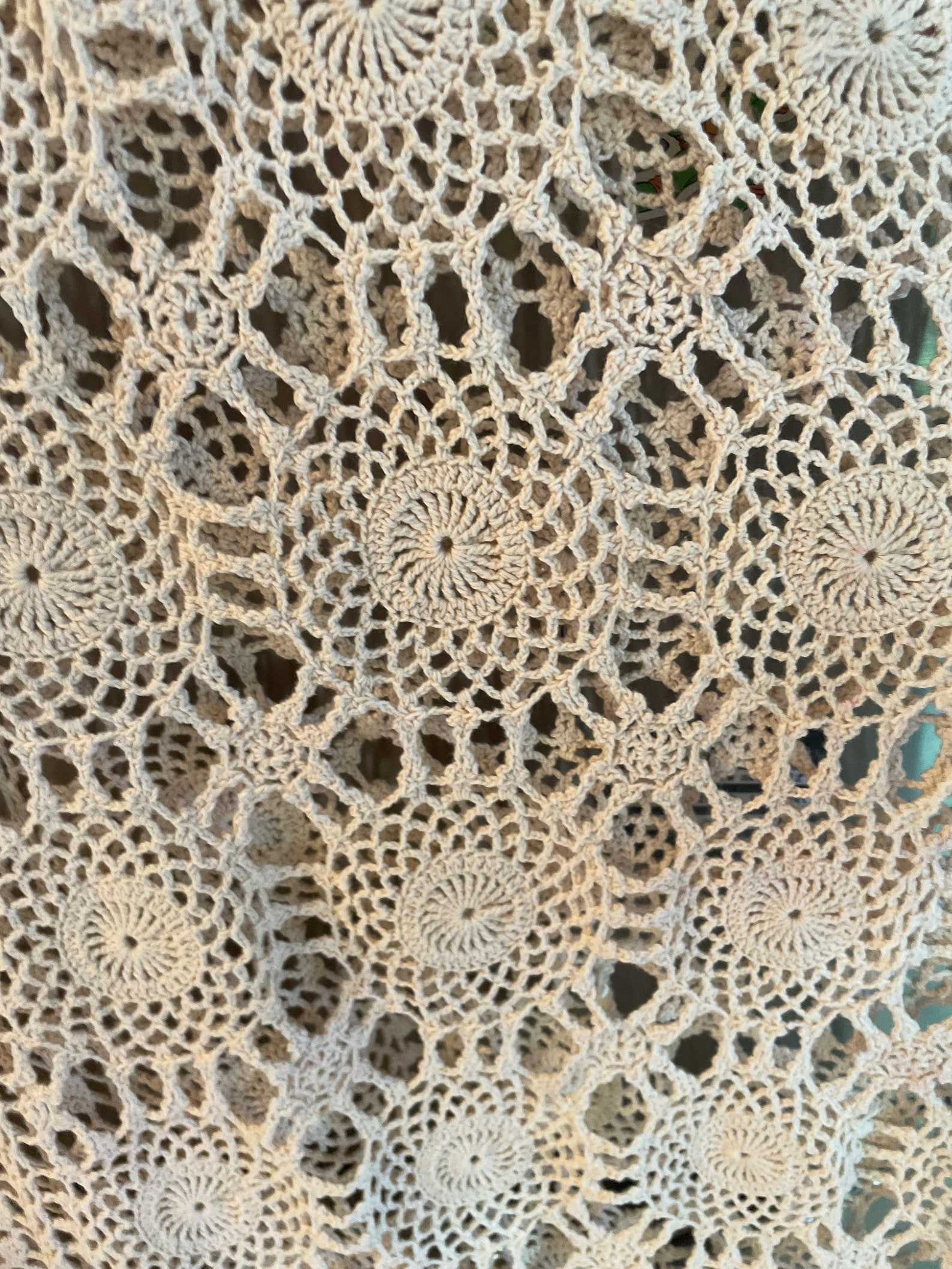 Vtg Rectangular Crochet Tablecloth Dining Tableware Cotton - Etsy