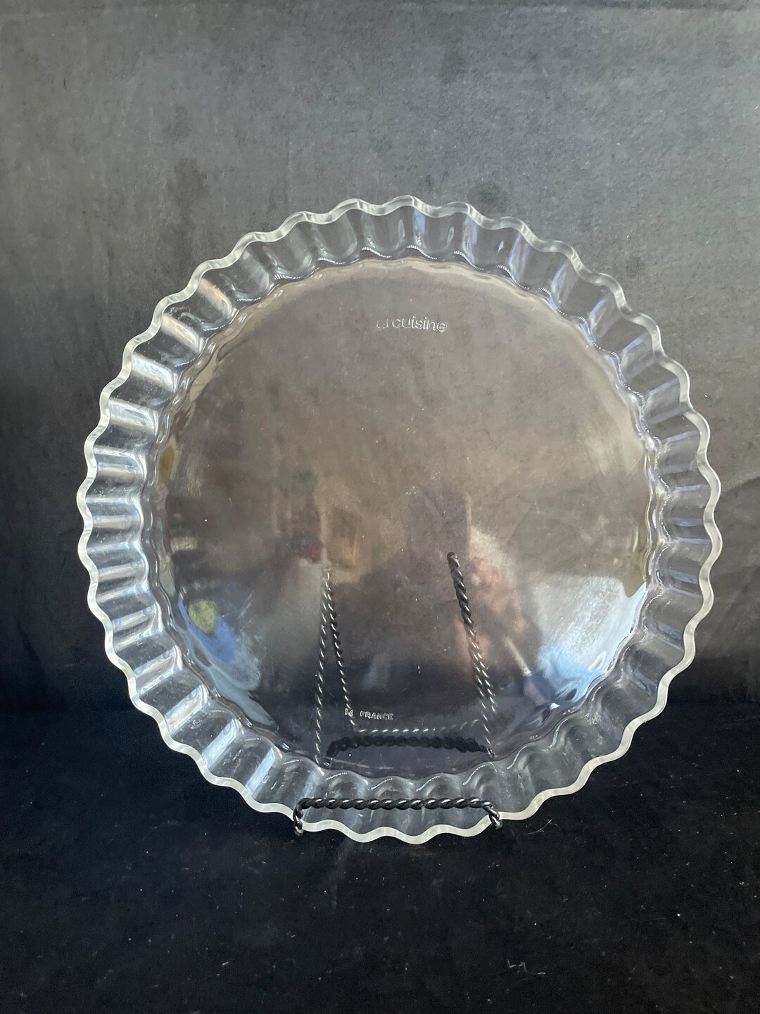 Glass Fluted Pie Bakeware ,10 1/2 Round , Torte , Quiches , Clear ...