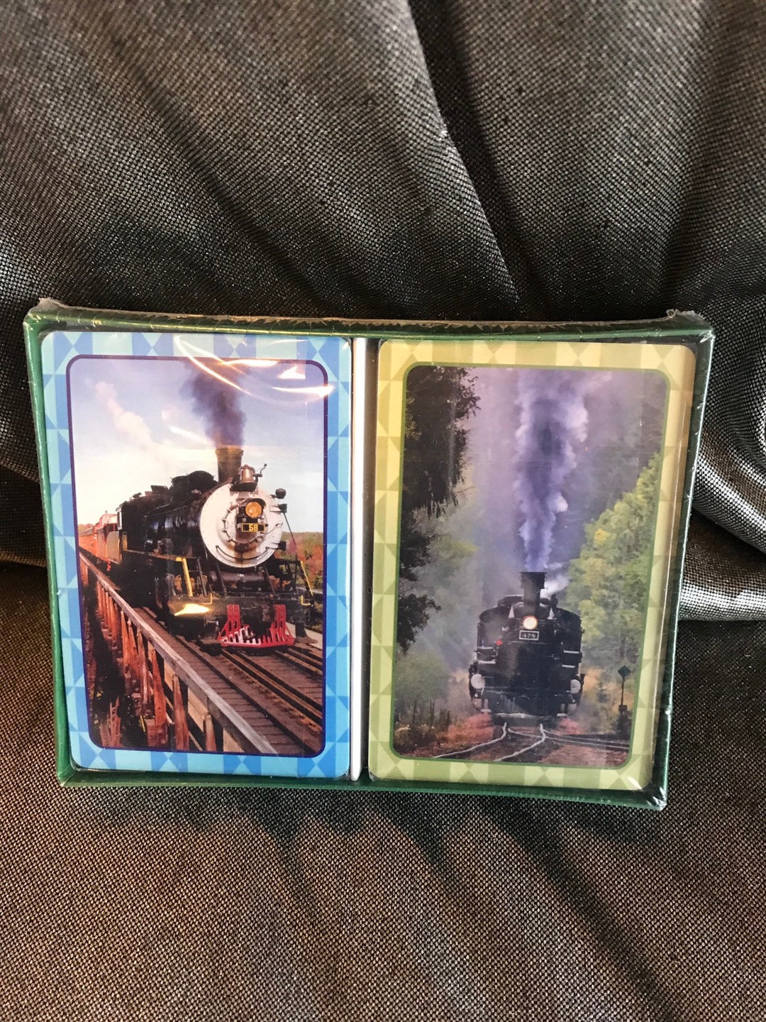 NIB Springbok Locomotive Train Playing Cards: Double Deck, Iron Horse ...