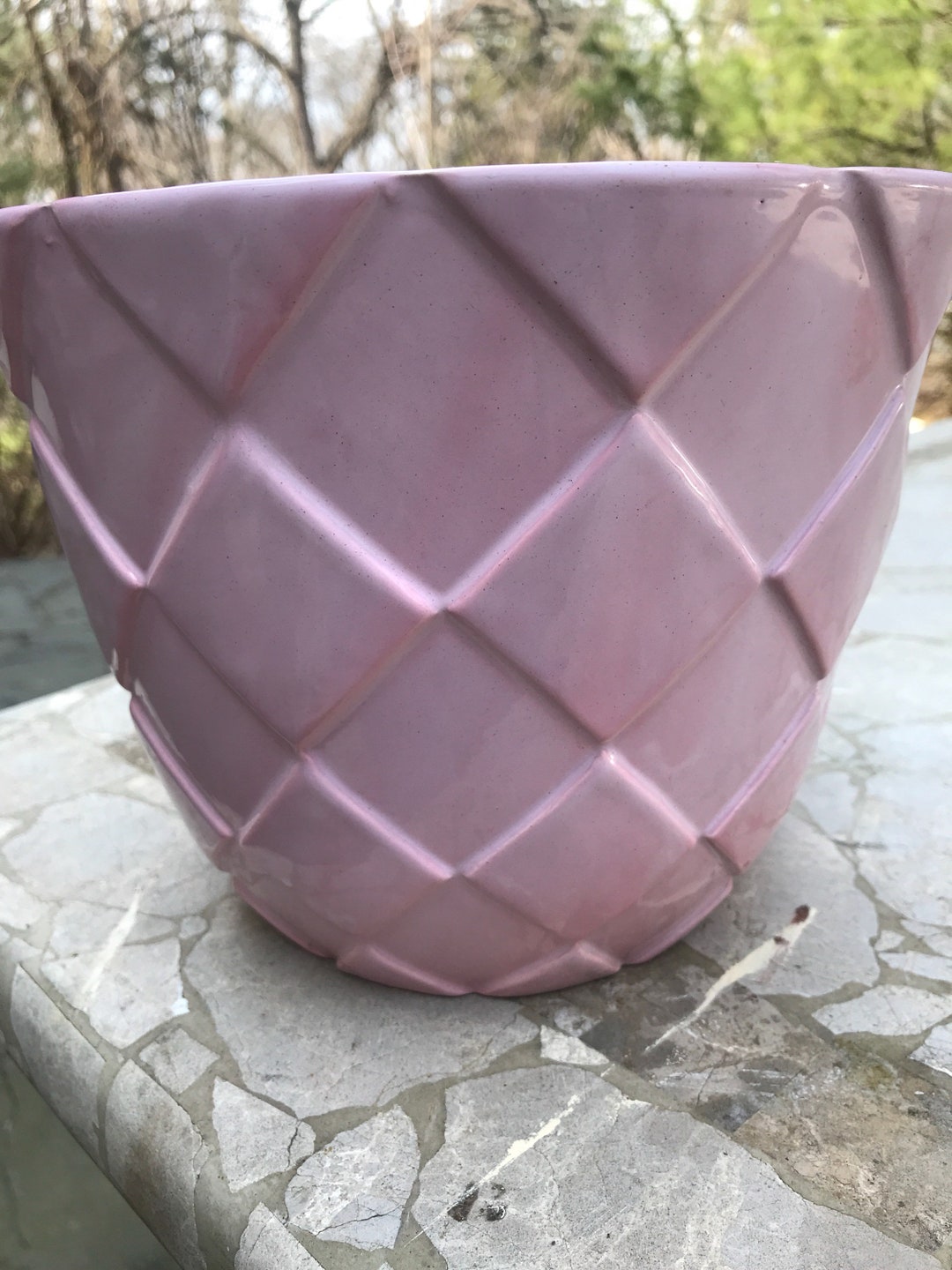 MCM Flower Planter, Pink ,art Pottery Planter ,3d Flower Pot, Raised ...