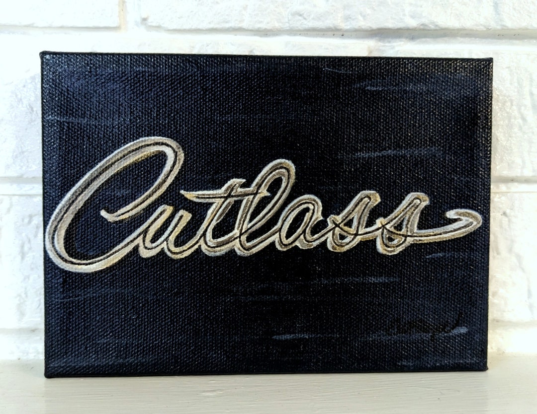 Cutlass Oldsmobile Logo Original Acrylic on Canvas - Etsy