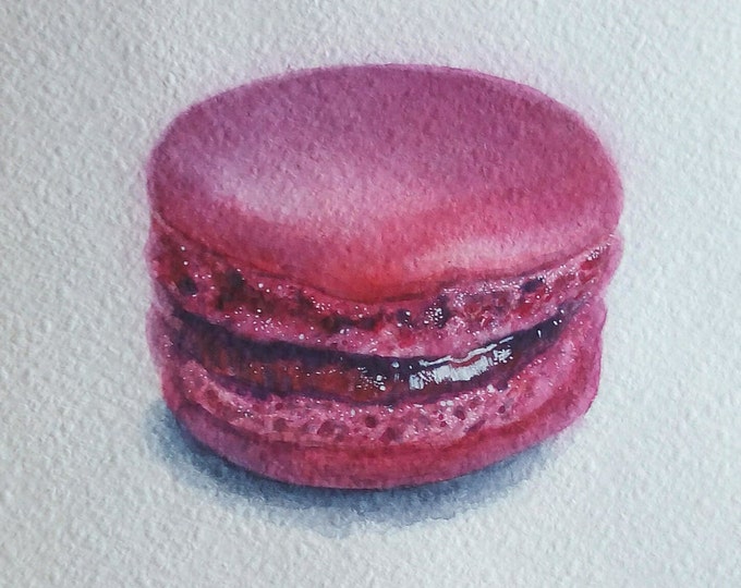 Macaron Watercolor Painting Dessert Illustration Food - Etsy