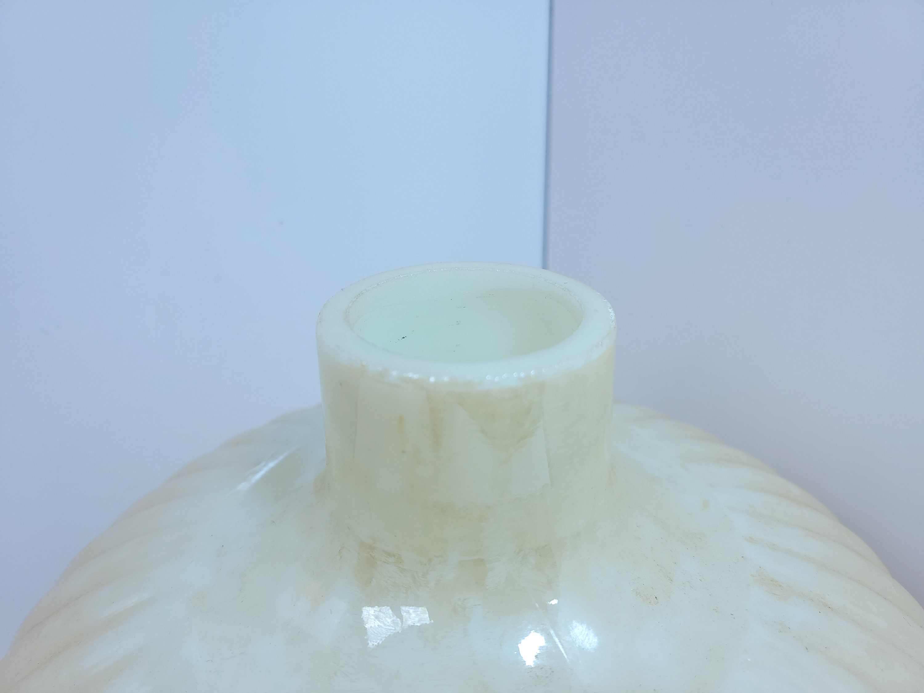 Art Deco Milk Glass Iridescent Ribbed Lamp Shade Large - Etsy