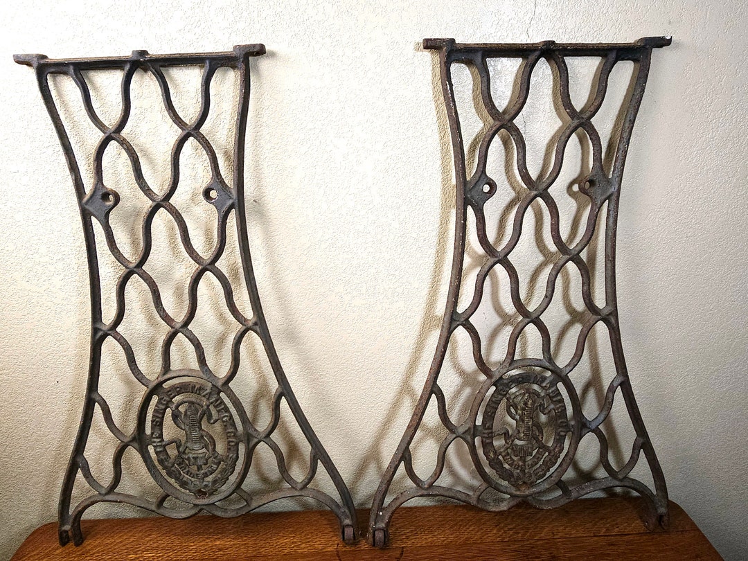 Vintage Singer Sewing Machine Cast Iron Legs - Etsy