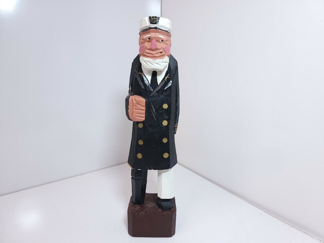 Vintage Hand Carved Wood Peg Leg Sea Captain Nautical Decor 12 - Etsy