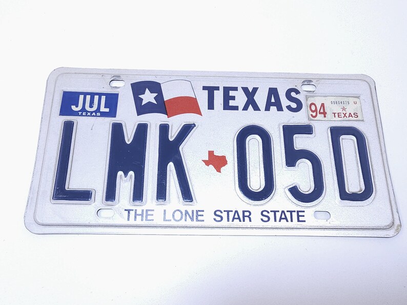1994 Texas License Plates Matching Pair LMK 050 Lone Star State Vintage ...