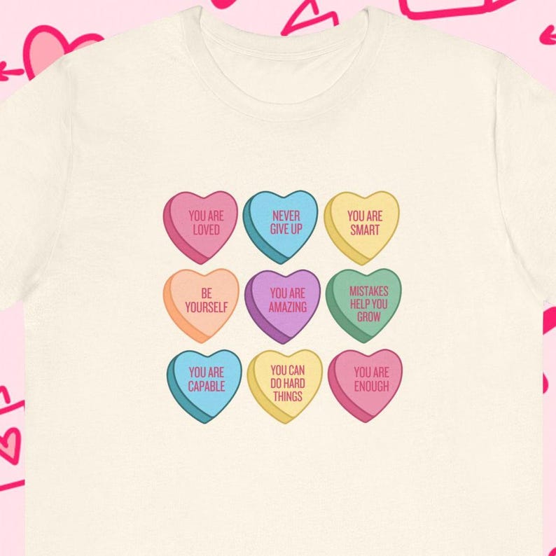 Affirmation Candy Conversation Hearts Cute Sweet Kind Valentines ...