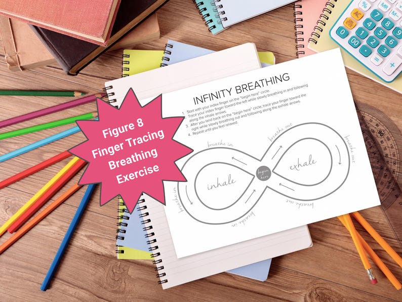 PRINTABLE Infinity Breathing Exercise, Finger Tracing Worksheet ...