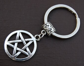 Silver Star Keychain - Etsy