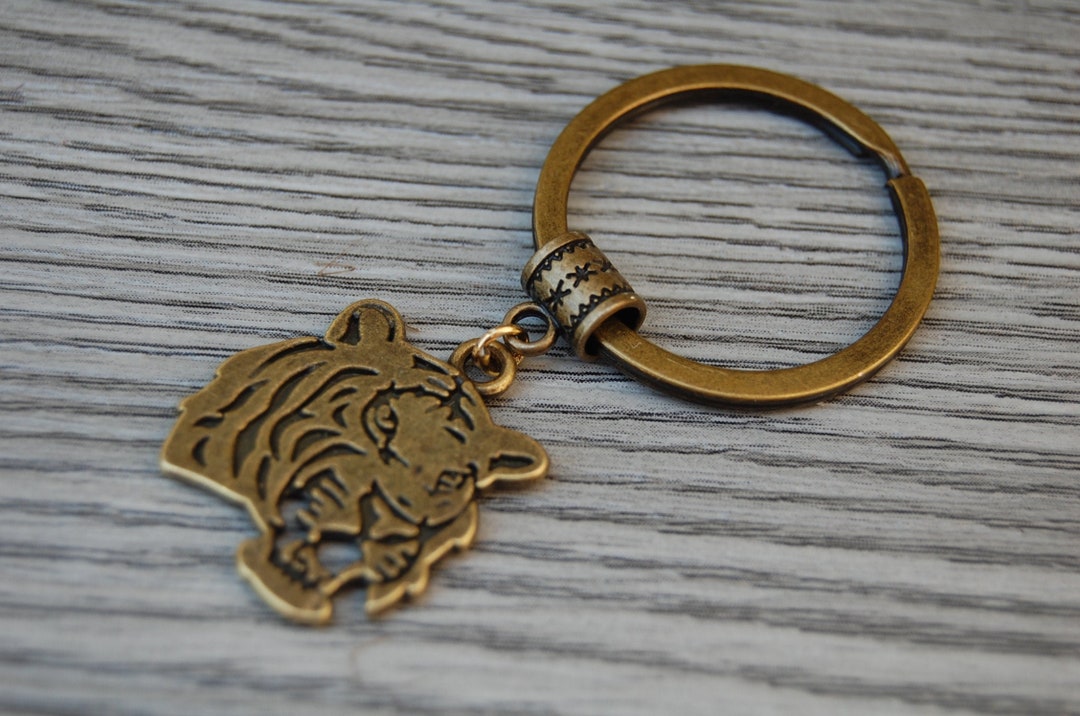 Tiger Keychain,bronze Tiger Keyring,tiger Keyring,tiger Gift,wildlife ...