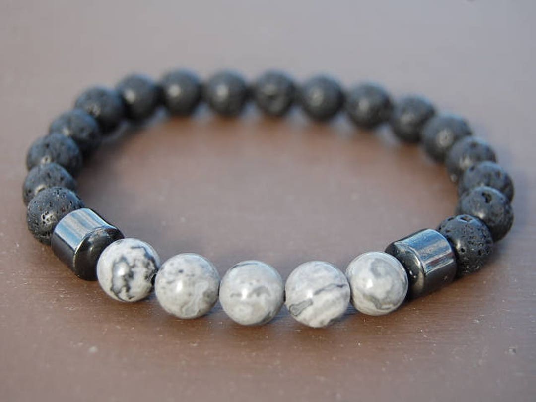 Lava Stone Bracelet,8mm Beads,volcano Lava Stone Bracelet,man,woman ...