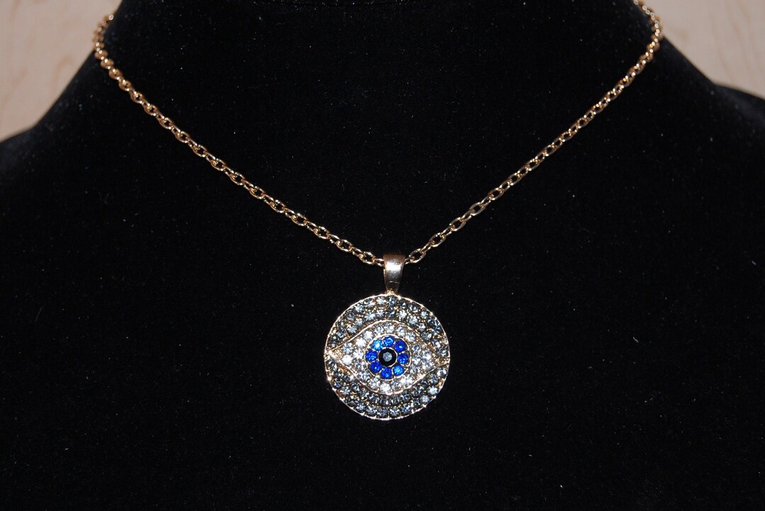 Evil Eye Necklace,rhinestone Evil Eye Pendant Necklace,evil Eye Pendant ...