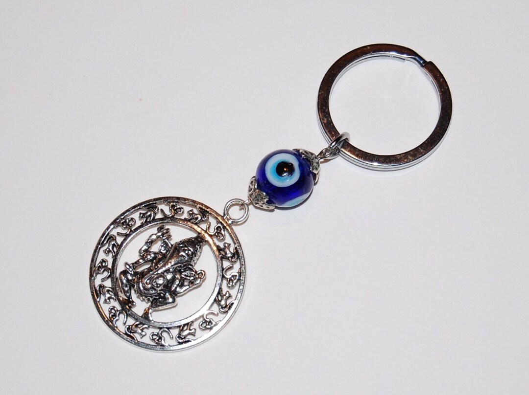 Ganesh Keychain,hindu God Keychain,hamsa Eye Keyring,buddha Ganesh ...