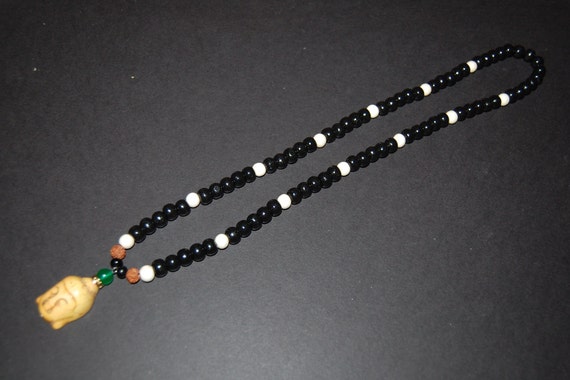 Buddha wood necklace store