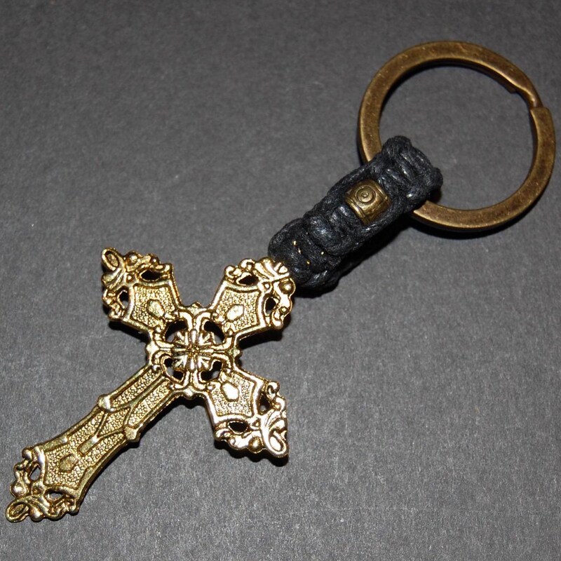 Cross Keychain - Etsy
