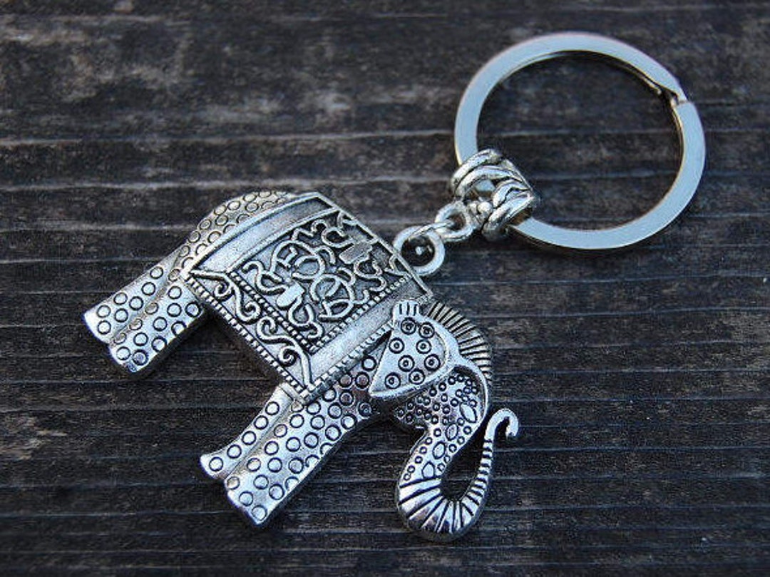 Elephant Keychain,elephant Charm Keychain,elephant Charm,animal Jewelry ...