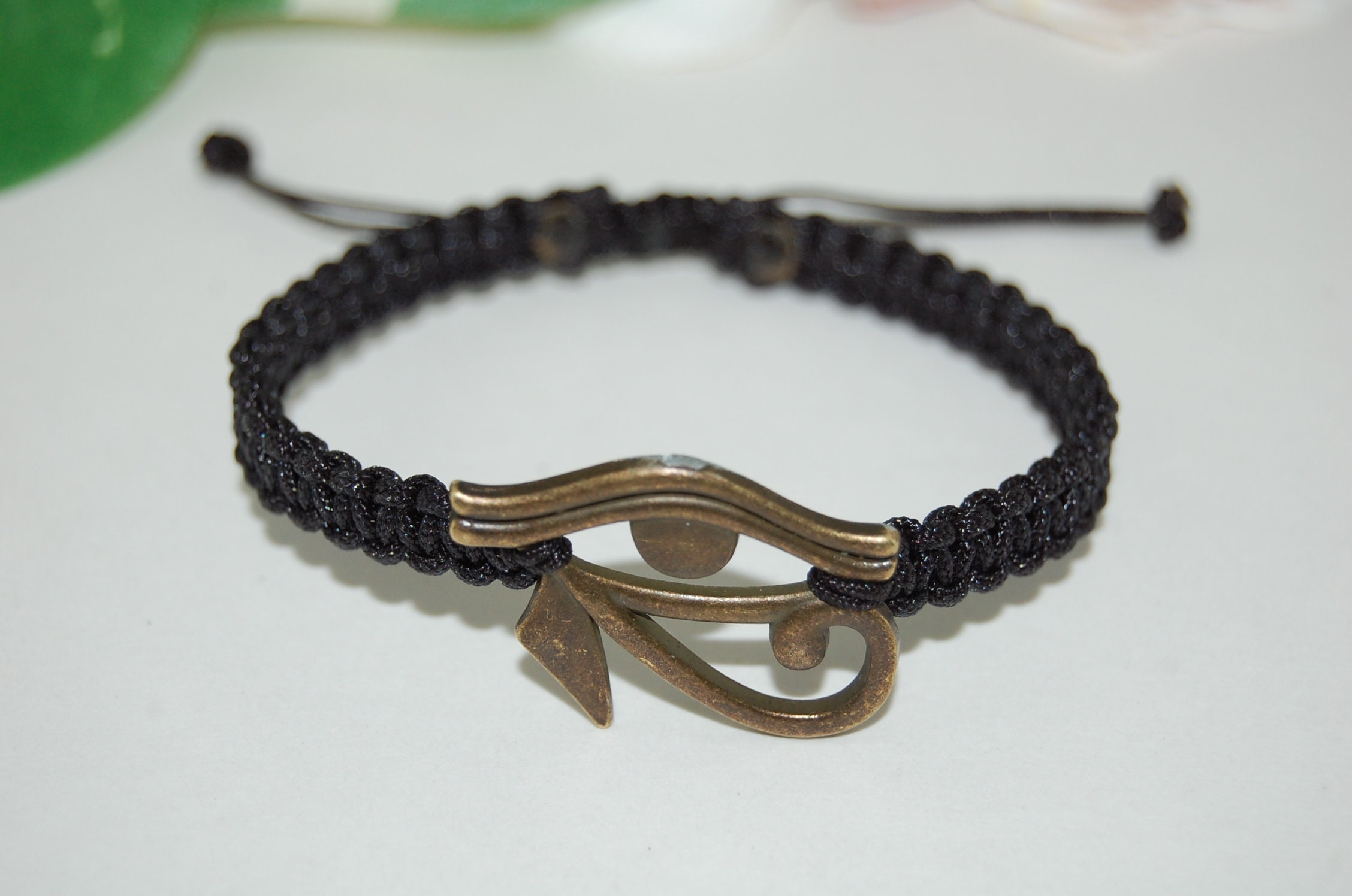 Egyptian Hawk Bracelet,god Eye of Horus Bracelet,cord Bracelet,ankh ...