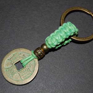 Lucky Coin Keychain,chinese Lucky Coin Keyring, Wood Beads ,protection ...