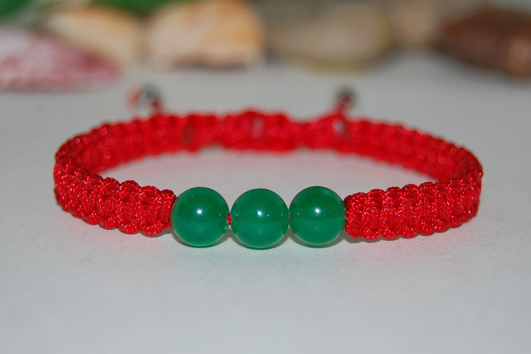 Jade Bracelet,good Luck Red String Bracelet,braided String Bracelet ...