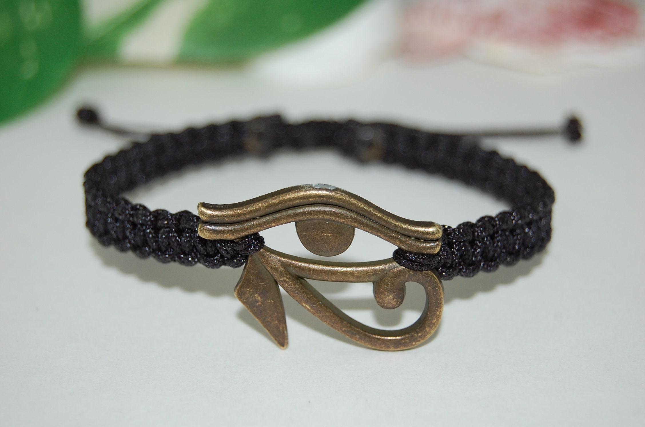 Egyptian Hawk Bracelet,god Eye of Horus Bracelet,cord Bracelet,ankh ...