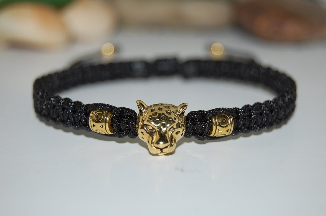 Leopard Bracelet,men's Bracelet,leopard Head Bracelet,shamballa ...