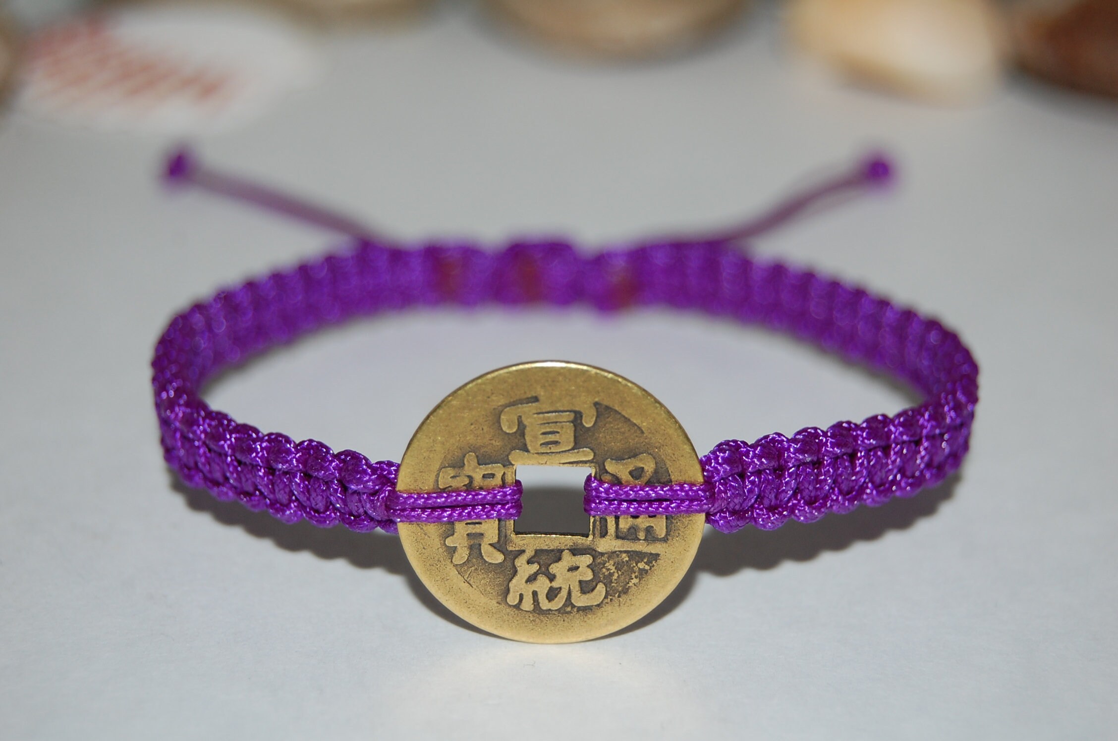 Chinese Lucky Coin Bracelet,hemp,good Luck String Bracelet,adjustable ...