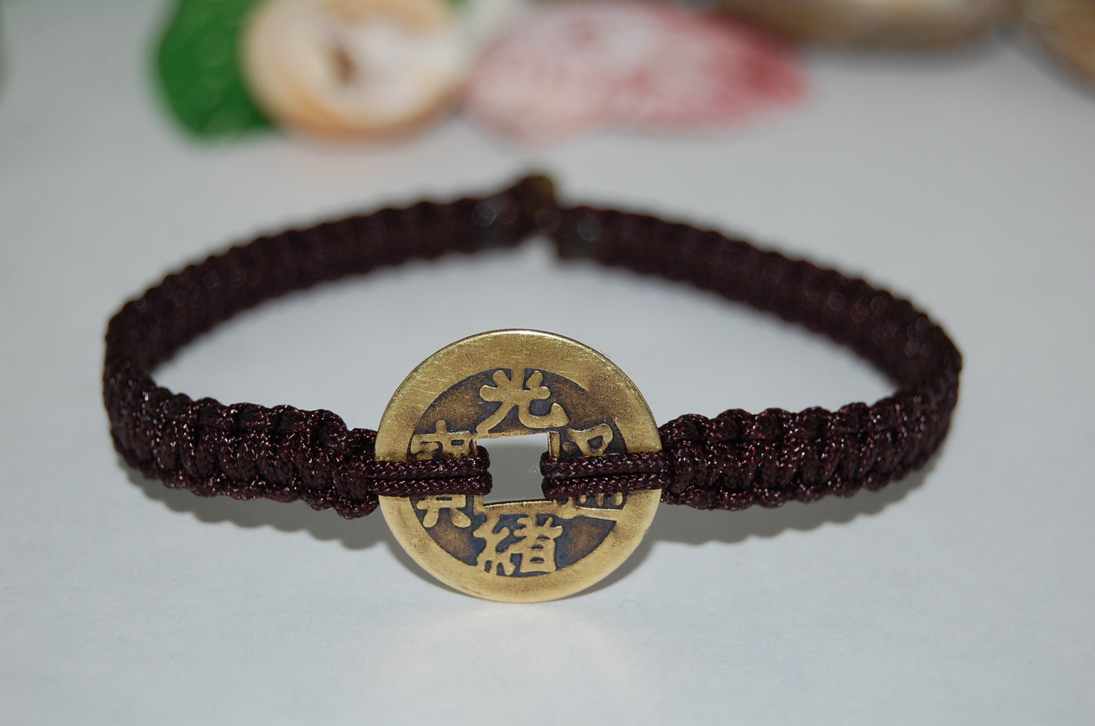 Chinese Coin Braceletgood Luck Braceletcoin String - Etsy