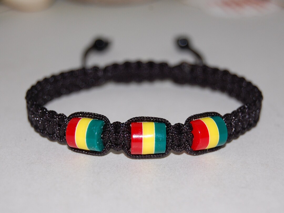 Rasta Bracelet,reggae Bracelet,braided Bracelet,rastafarian Bracelet ...