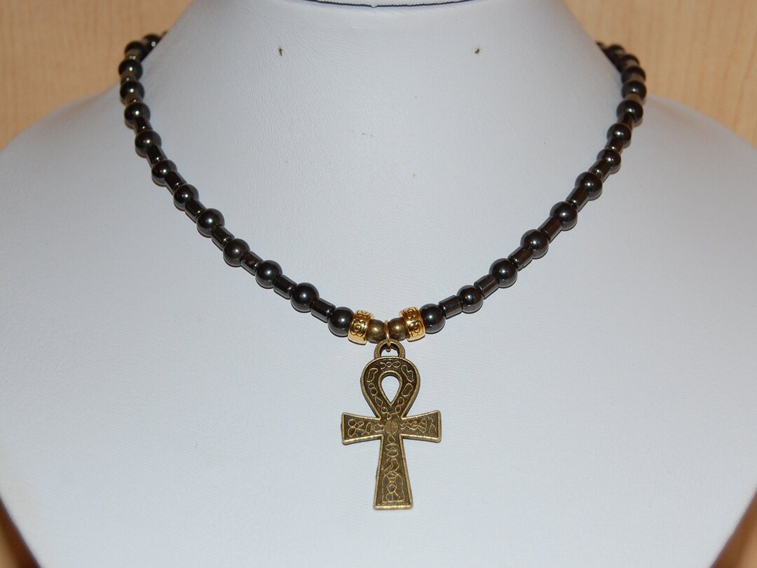 Ankh Cross Necklace,magnetic Necklace,key of the Nile,hematite Necklace ...