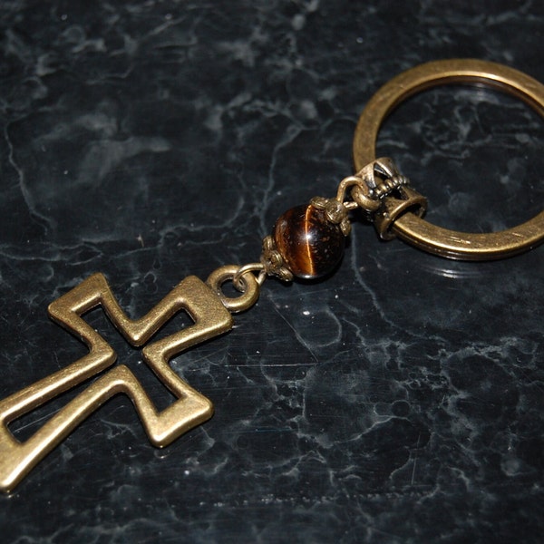 Cross Keychain - Etsy