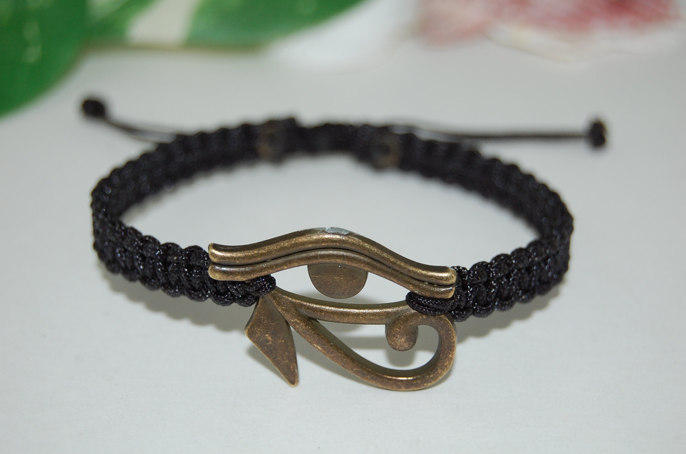 Egyptian Hawk Braceletgod Eye of Horus Braceletcord - Etsy