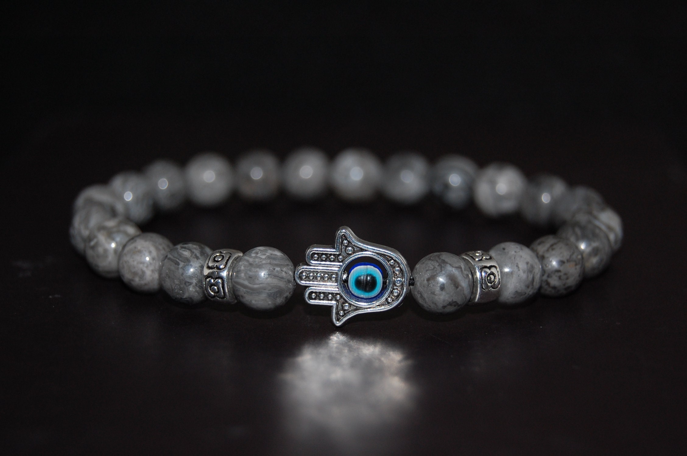 Beaded Hamsa Hand Bracelet - Etsy