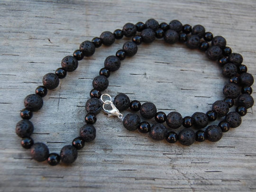 Lava Necklace,lava Stone Necklace,lava Beads,surfer Necklace,tribal ...