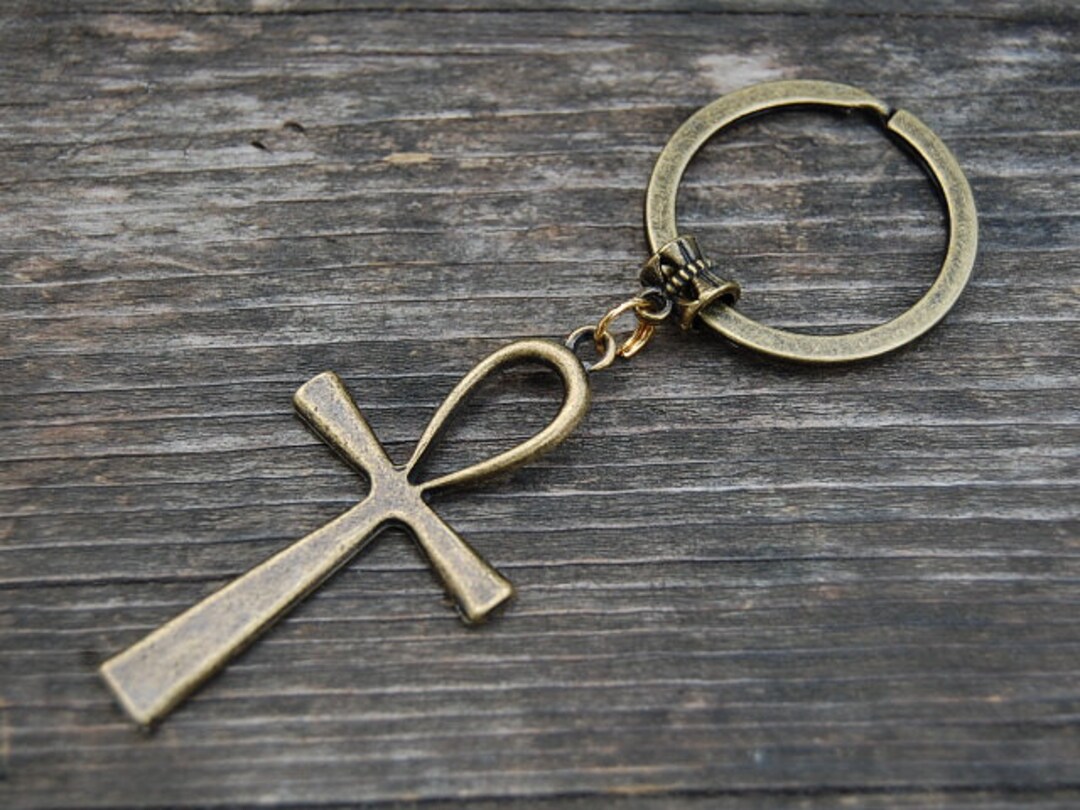 Ankh Cross Keychain,egyptian Keyring,protection Keyring,ankh Keychain ...