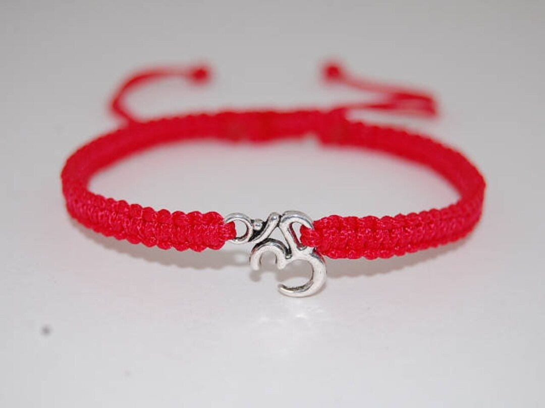 Om Bracelet,hemp,good Luck String Bracelet,adjustable Drawstring,aum ...